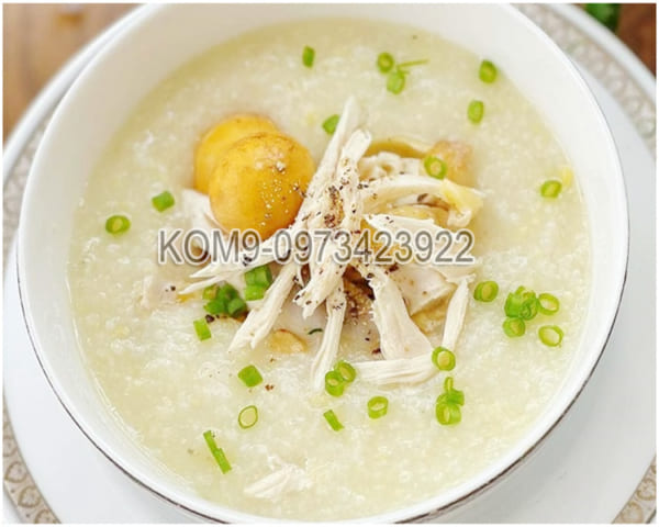 Cách làm cháo gà ngon ngon sánh, thơm, hấp dẫn | KOM9
